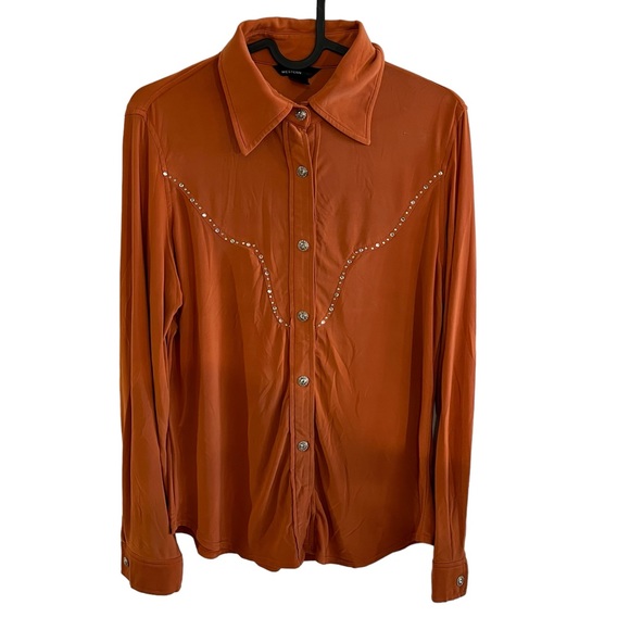 Western Ethics | Tops | Western Ethics Vintage Womens Sz M Rust Orange ...